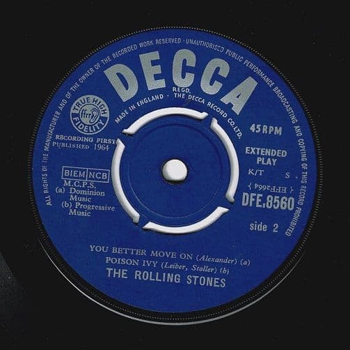 The Rolling Stones The Rolling Stones Ep Vinyl Record 7 Inch Decca 1964